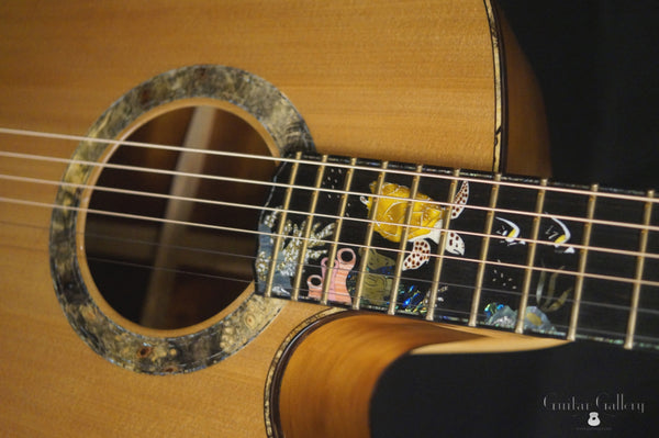 L.J. Williams WhiteBait Ancient Kauri Guitar with Sea Turtle Inlay ...