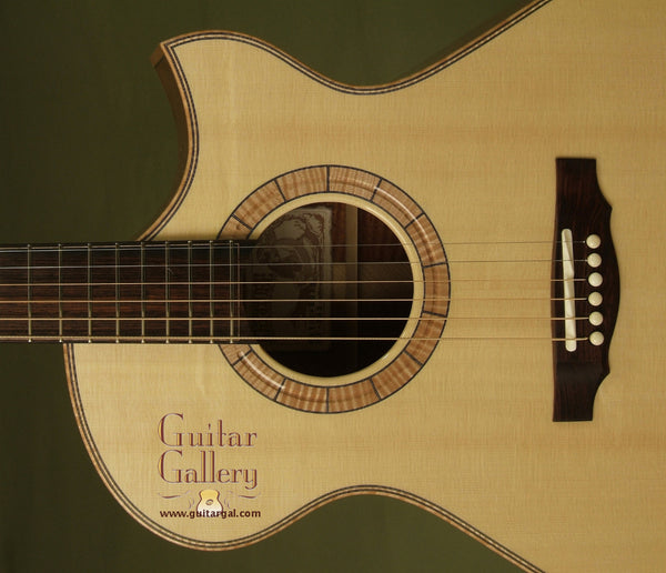 Keystone Guitar: Fiddleback Mahogany SJ – Guitar Gallery